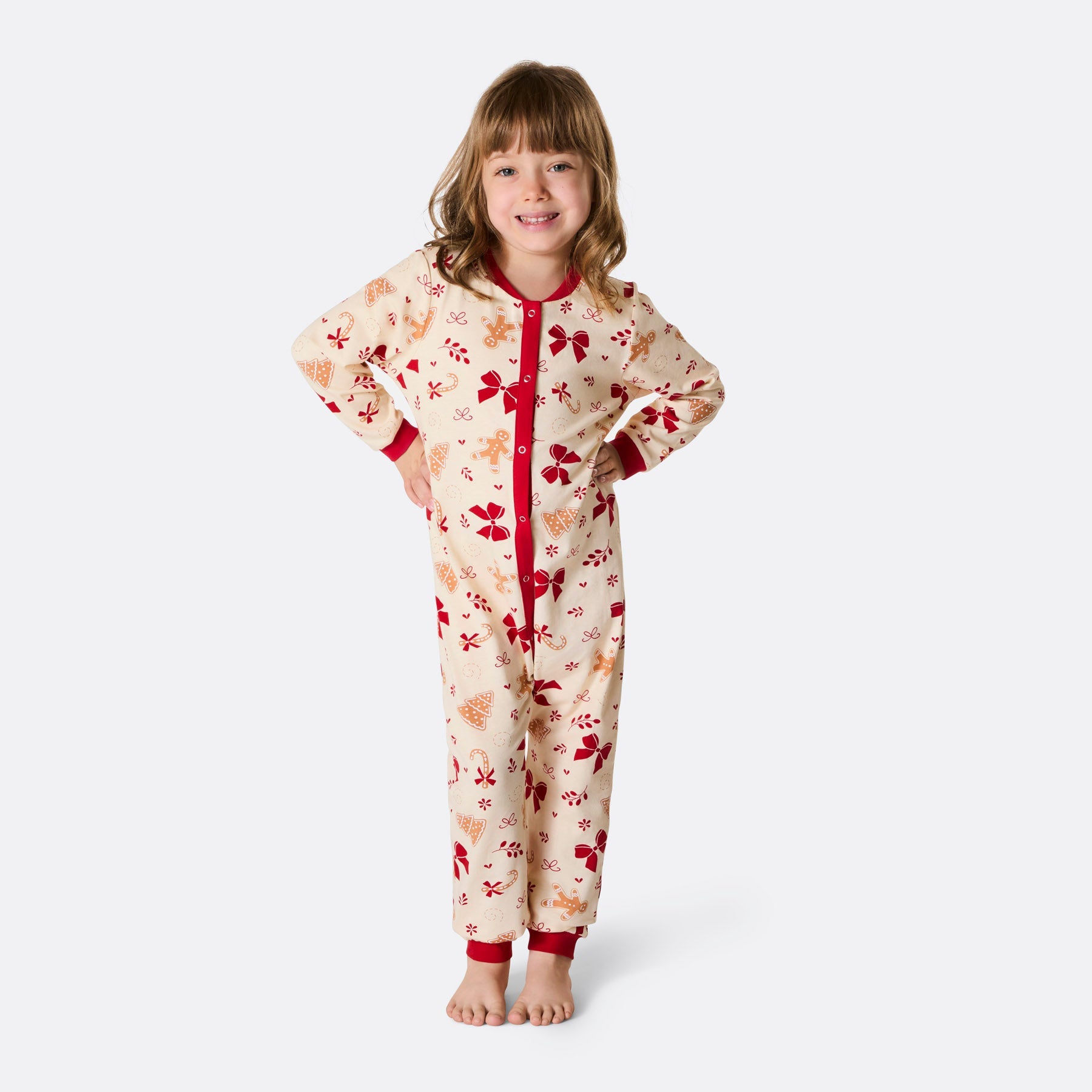 Peberkage Overall Julepyjamas Børn – SillySanta.dk