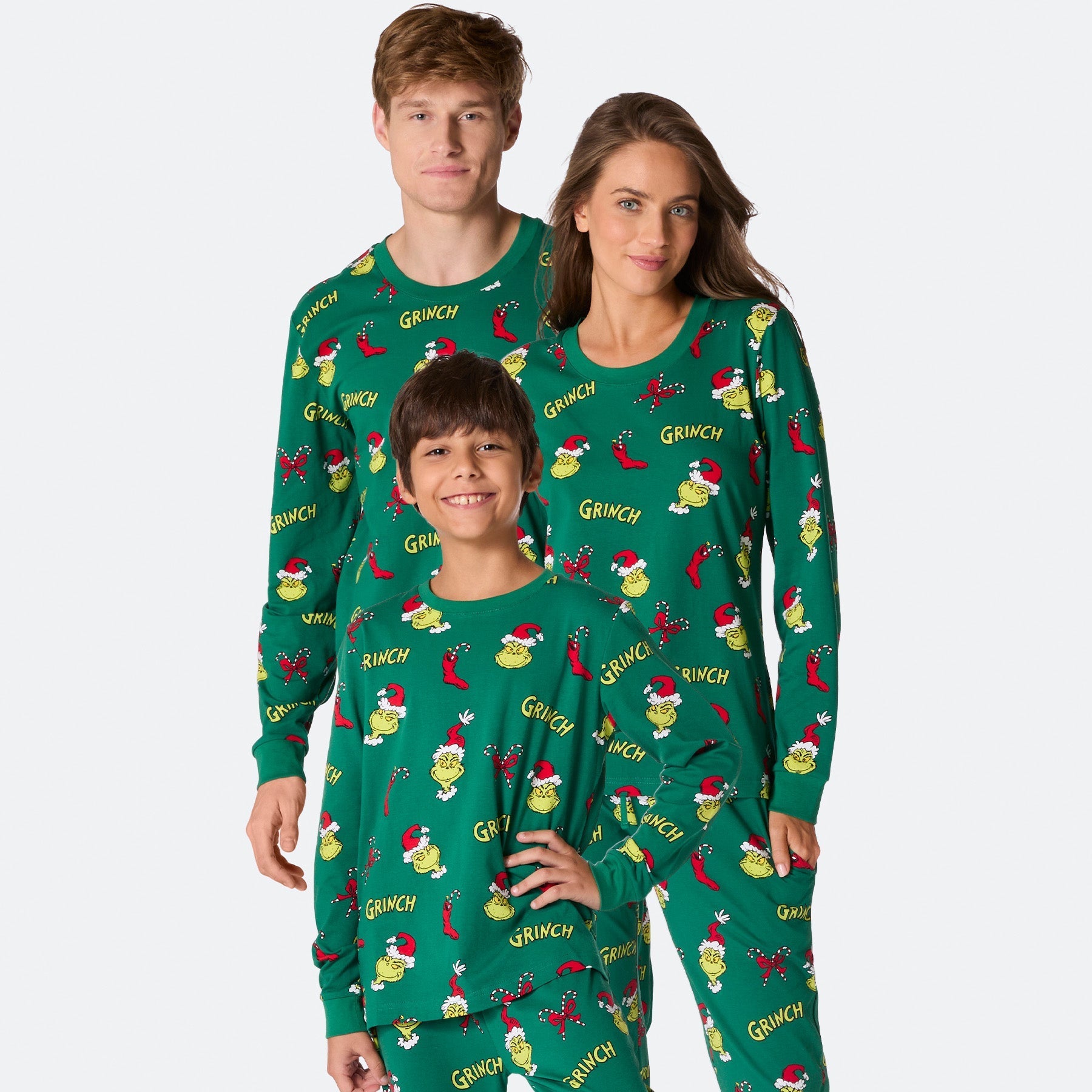 The Grinch Julepyjamasser Familie – SillySanta.dk