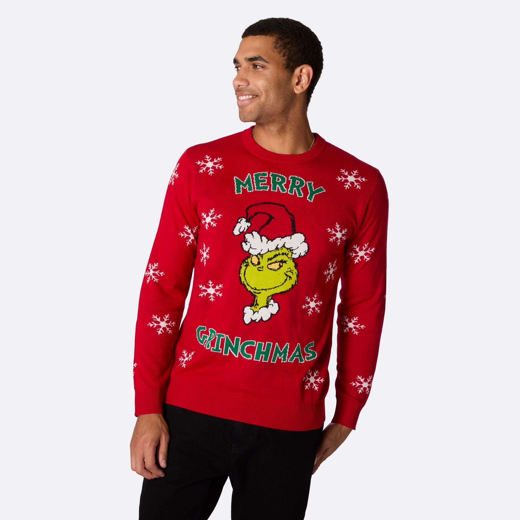 Merry Grinchmas Julesweater Herre – SillySanta.dk