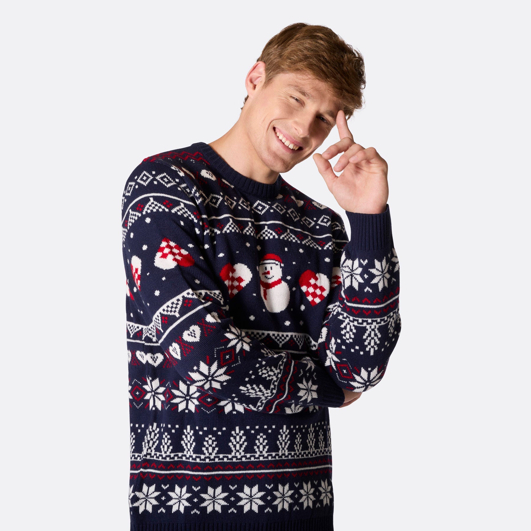 Snemand Julesweater Herre – SillySanta.dk