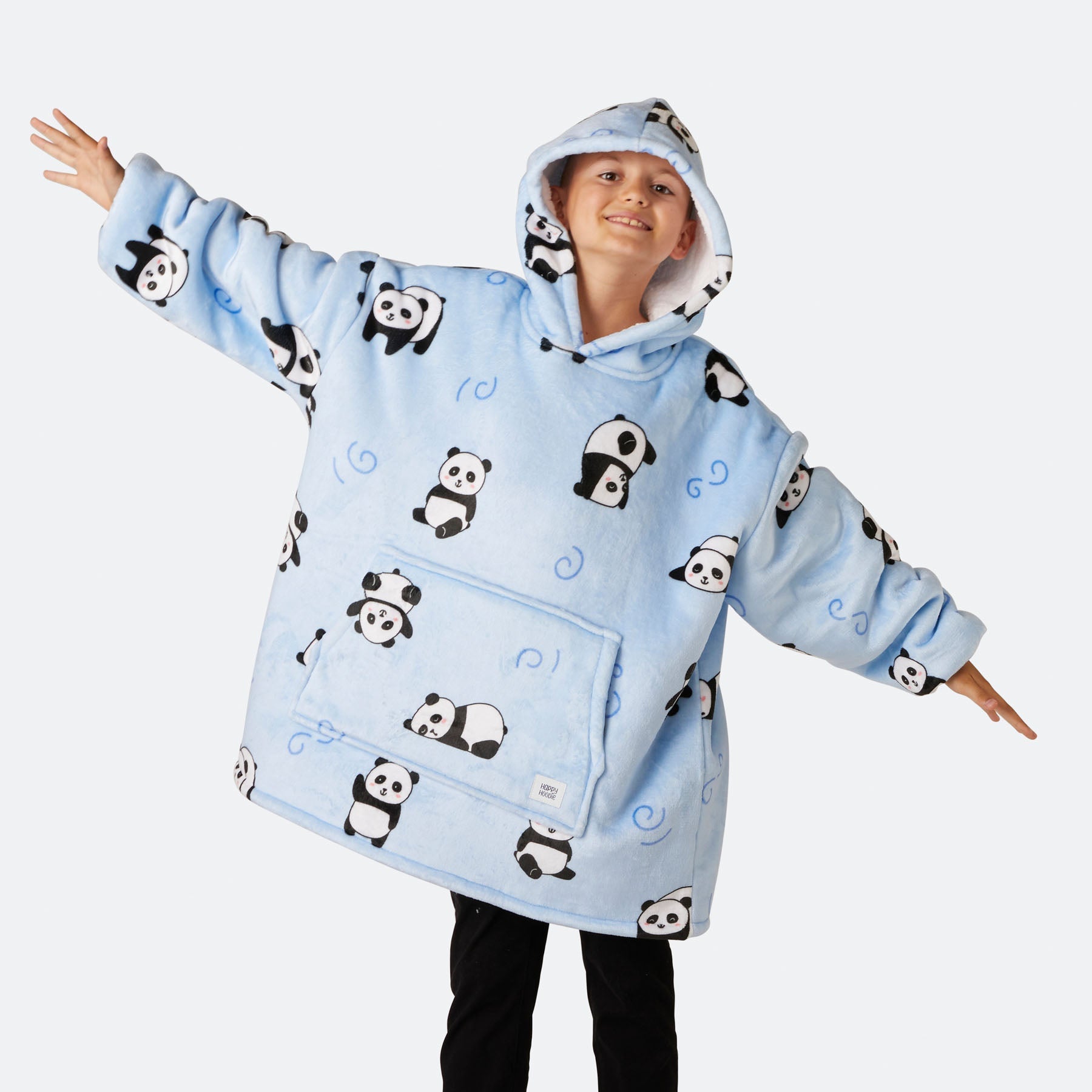 Panda HappyHoodie Børn – SillySanta.dk
