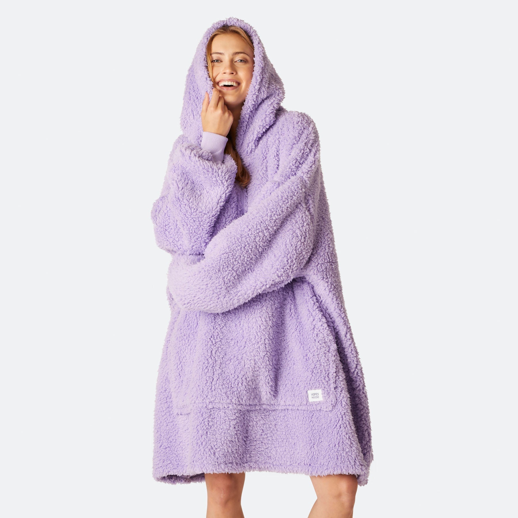 Lilla Sherpa HappyHoodie – SillySanta.dk