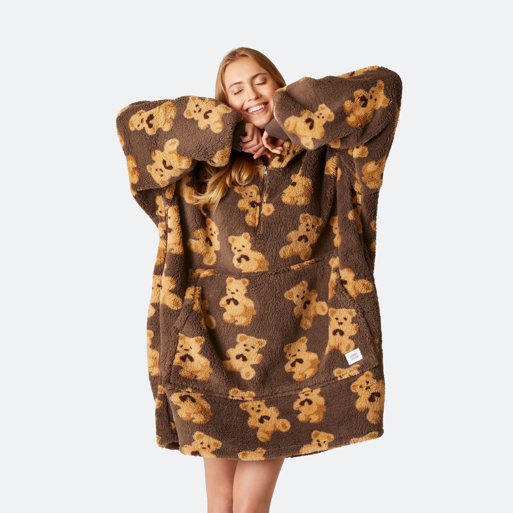 Teddy Mørk HappyHoodie – SillySanta.dk